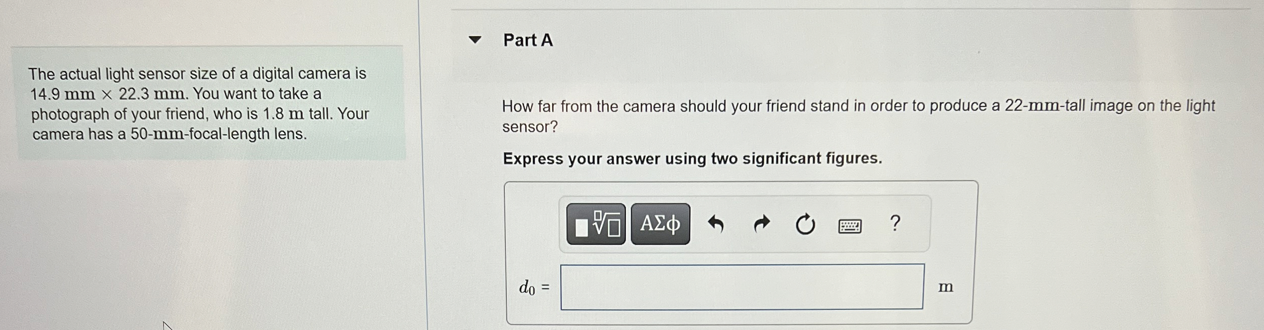 Solved The actual light sensor size of a digital camera is | Chegg.com