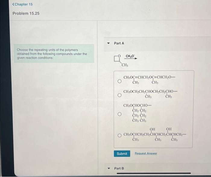 Solved Choose the repeating units of the polymers obtained | Chegg.com