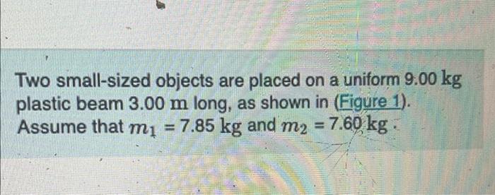 Solved Two small-sized objects are placed on a uniform 9.00 | Chegg.com