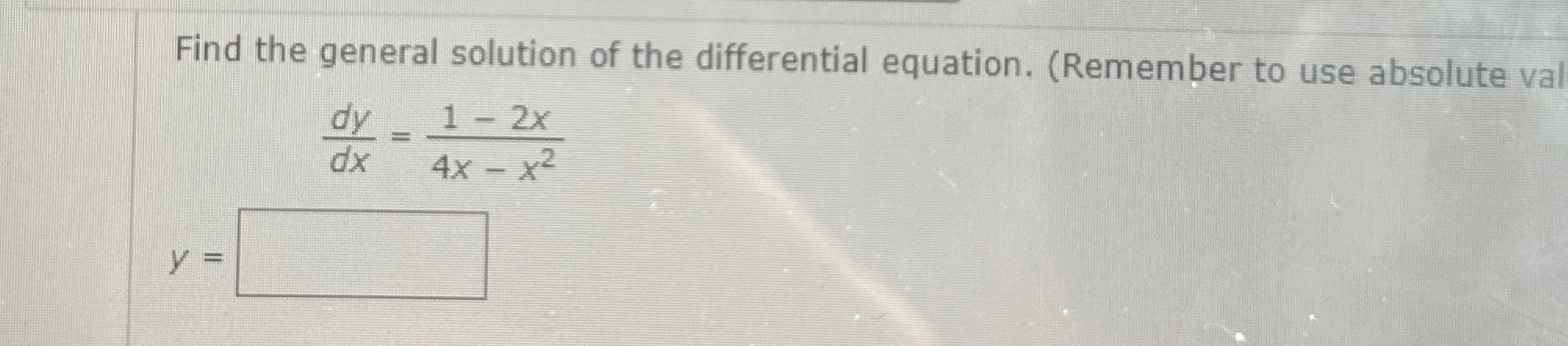 Solved Find the general solution of the differential | Chegg.com