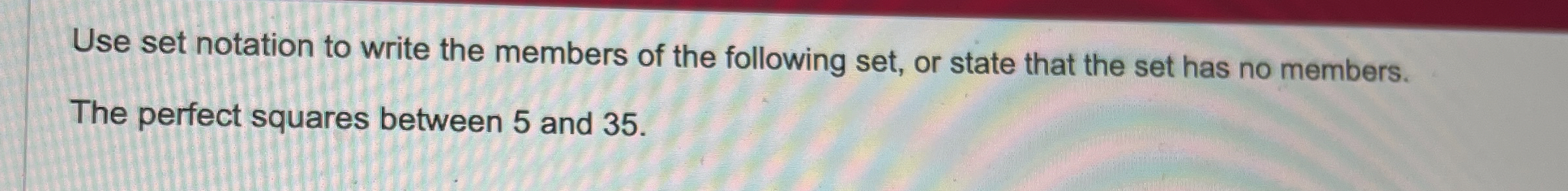 Solved Use set notation to write the members of the | Chegg.com