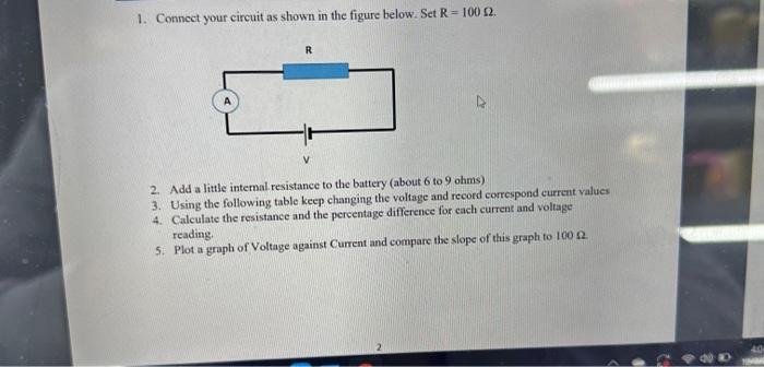 1. Connect your circuit as shown in the figure below. | Chegg.com