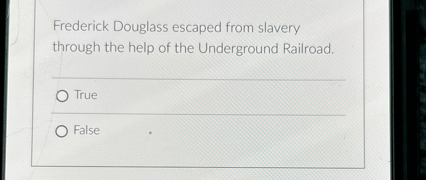 Solved Frederick Douglass escaped from slavery through the | Chegg.com