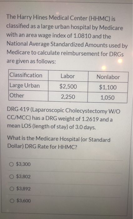 The Harry Hines Medical Center (HHMC) is classified | Chegg.com