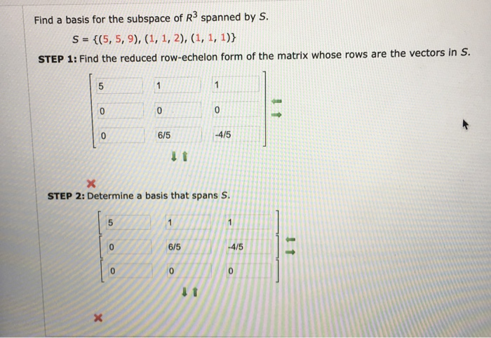 Solved Find a basis for the subspace of R3 spanned by S. S = | Chegg.com