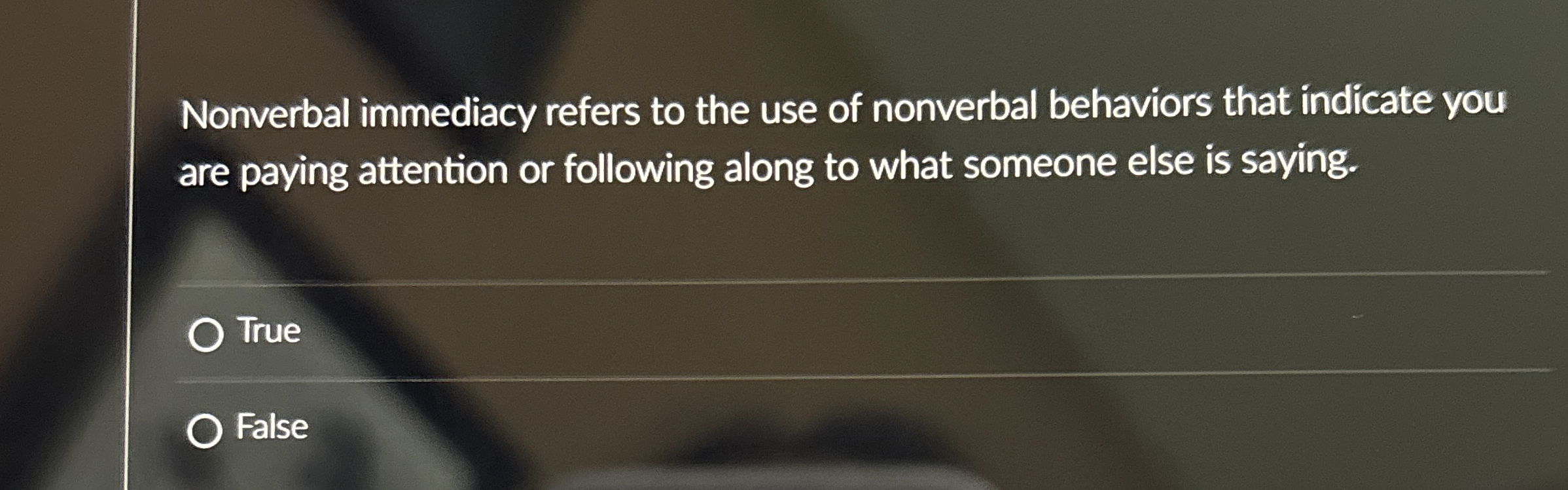 Solved Nonverbal immediacy refers to the use of nonverbal | Chegg.com