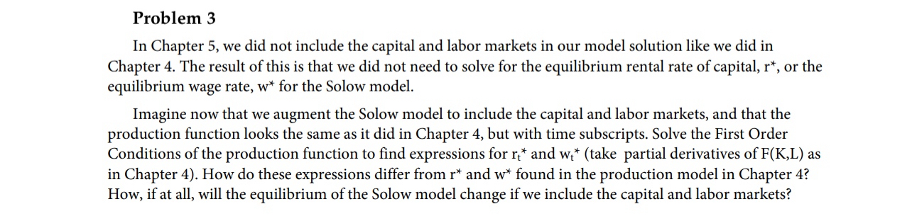 Solved Problem 3In Chapter 5, ﻿we did not include the | Chegg.com