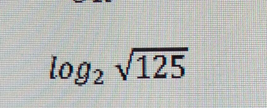 Solved log2125 | Chegg.com