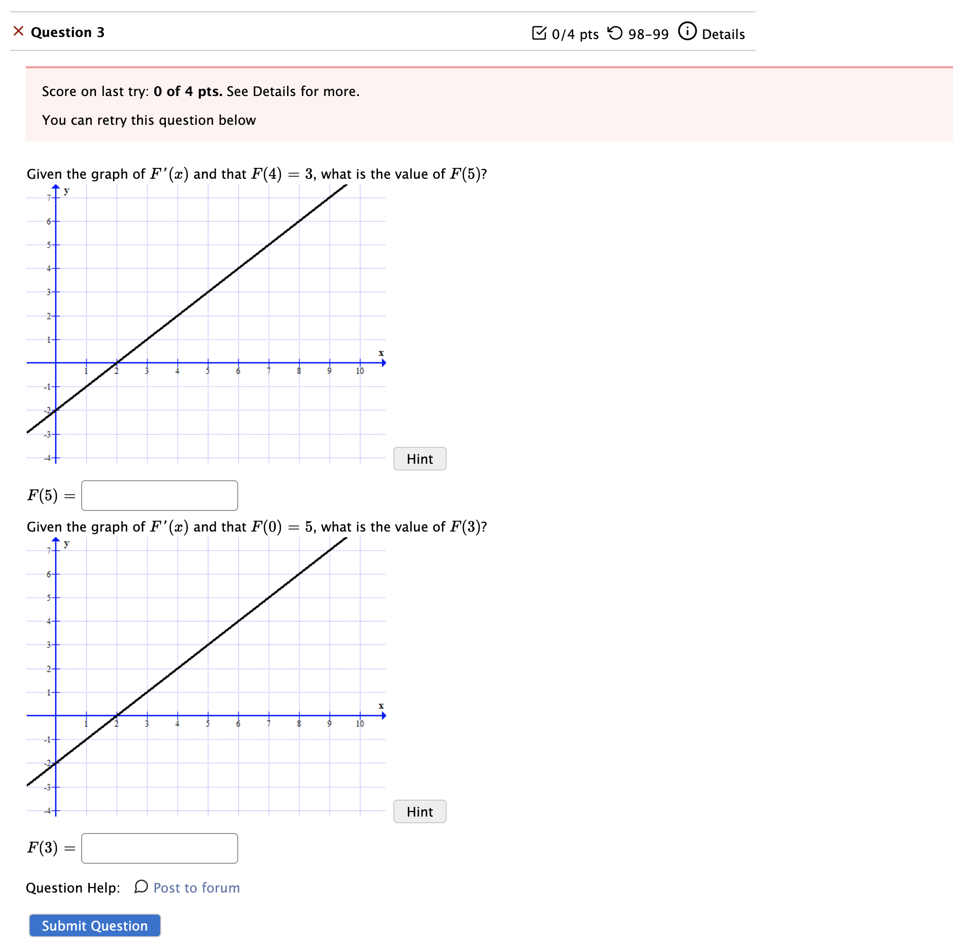 Solved Question 30/4 ﻿pts98-99DetailsScore on last try: 0 | Chegg.com