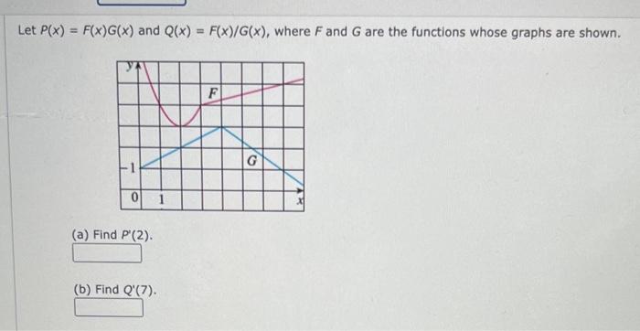 Solved Let P(x) = F(x)G(x) and Q(x) = F(x)/G(x), where F and | Chegg.com
