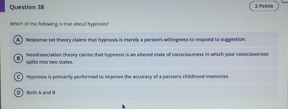 Solved Question 38 2 Points Which of the following is true | Chegg.com