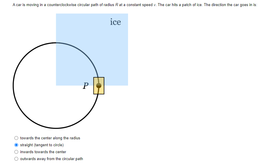 Solved A car is moving in a counterclockwise circular path | Chegg.com