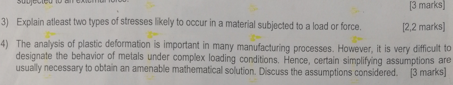 Solved Explain atleast two types of stresses likely to occur | Chegg.com