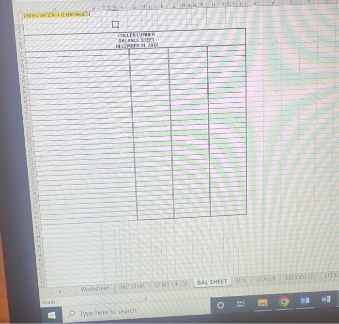 Solved 12A-4. Using the ledger balances and additional data | Chegg.com
