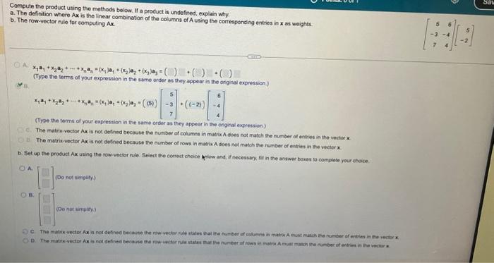 Solved Compute the product using the methods below. If a | Chegg.com
