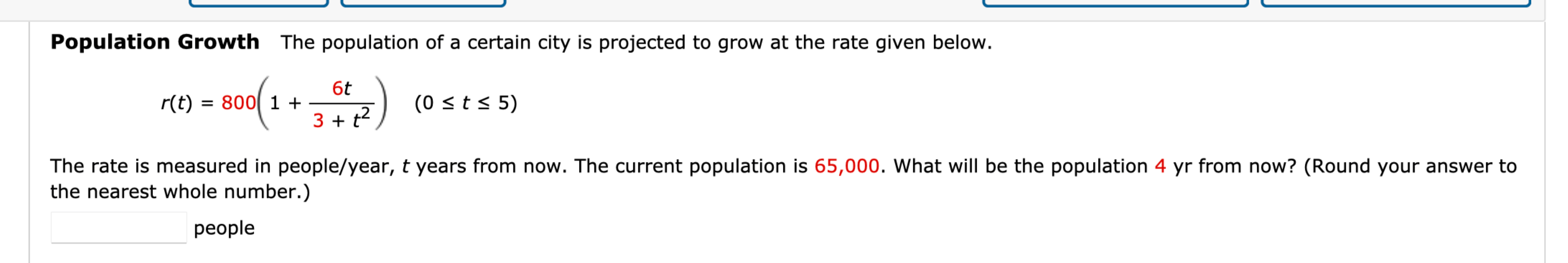 Solved Population Growth The population of a certain city is | Chegg.com