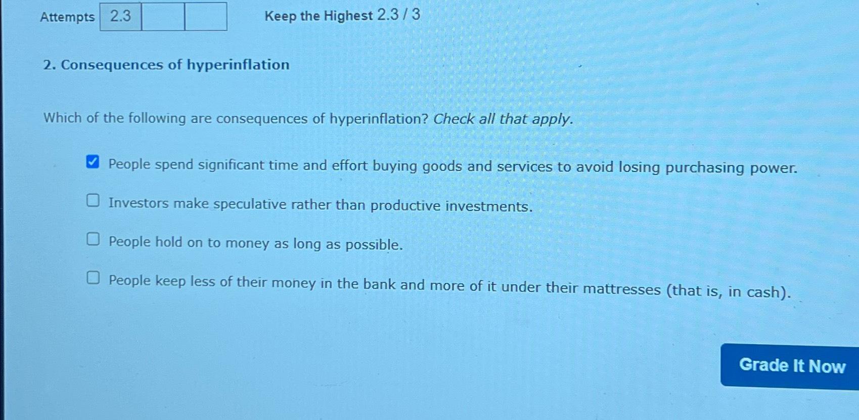 Solved Attempts2.3Keep the Highest 2.3 / 32. ﻿Consequences | Chegg.com