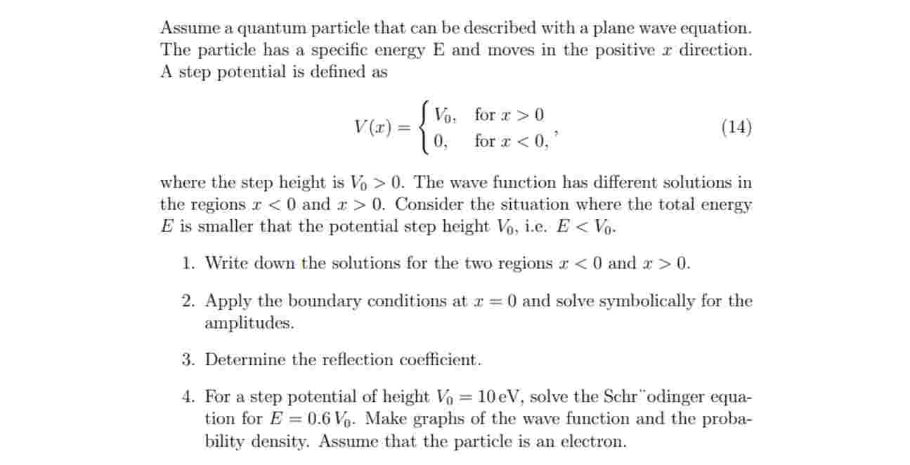 Solved Assume a quantum particle that can be ﻿described with | Chegg.com
