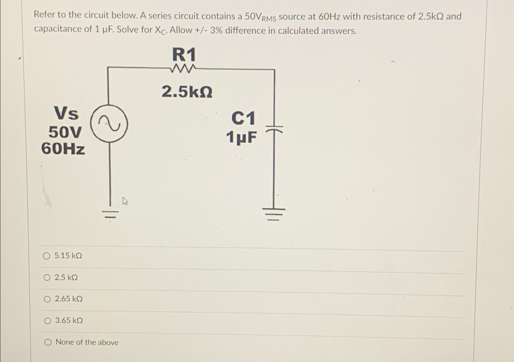 Solved Refer to the circuit below. A series circuit contains | Chegg.com