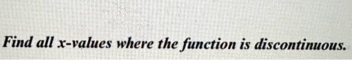 Solved Find all x-values where the function is | Chegg.com