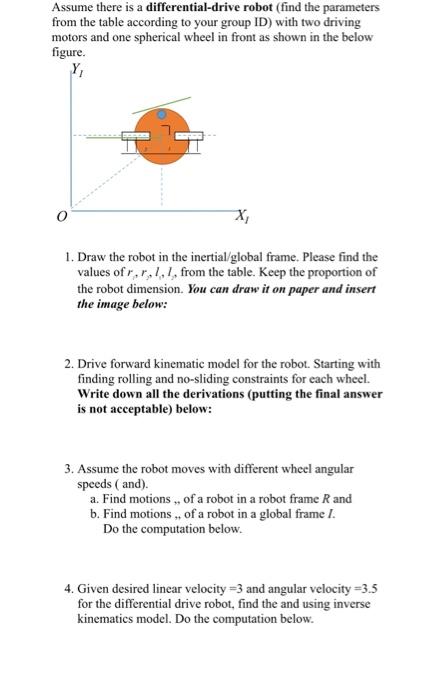 Solved Assume there is a differential-drive robot (find the | Chegg.com