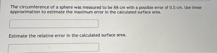 Solved EXERCISES 4.4 Linear Approximations and Differentials | Chegg.com