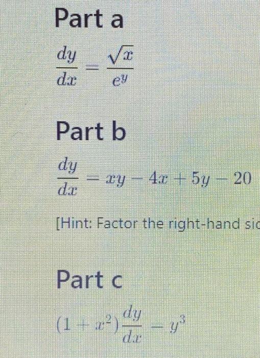 Solved [6 points] Solve the following differential equations | Chegg.com