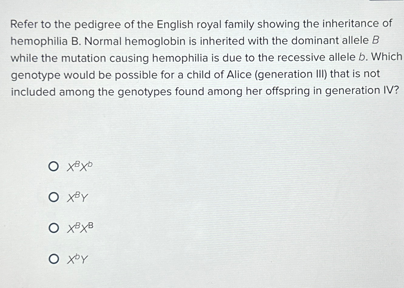 Solved Refer to the pedigree of the English royal family | Chegg.com