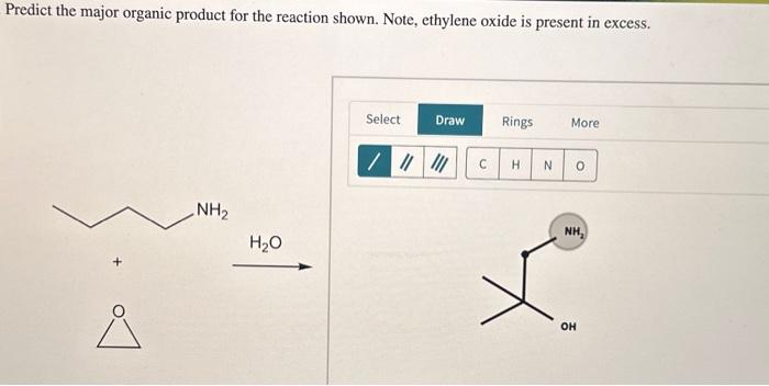 Solved Predict the major organic product for the reaction | Chegg.com