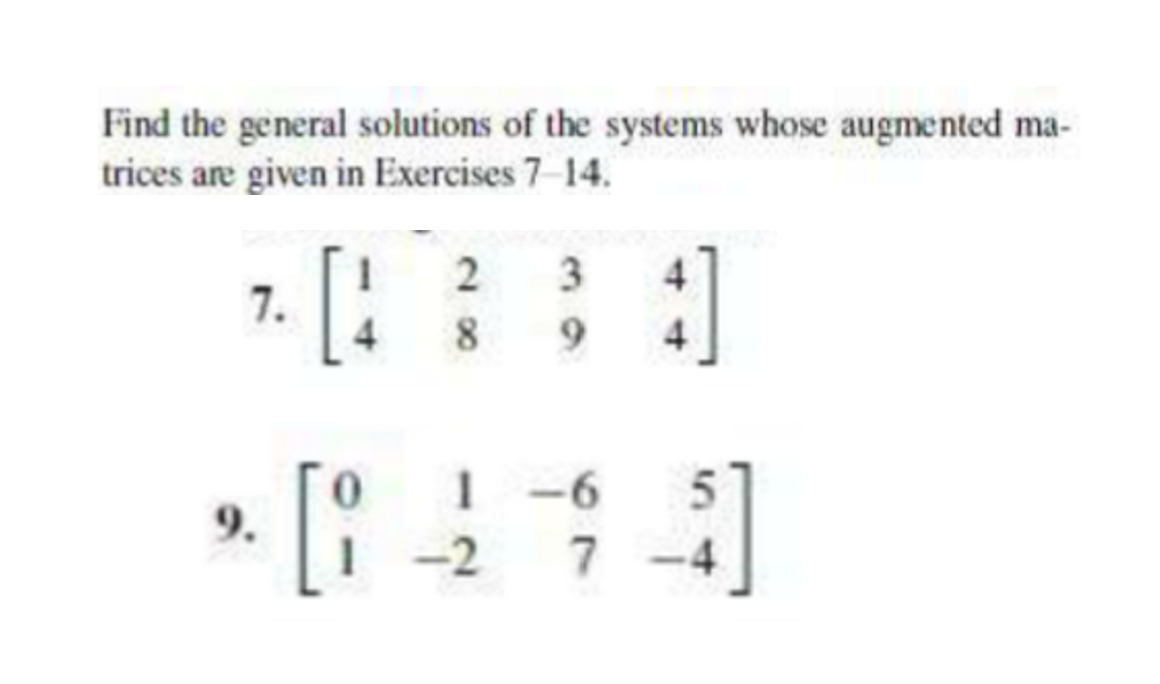 Solved Find the general solutions of the systems whose | Chegg.com