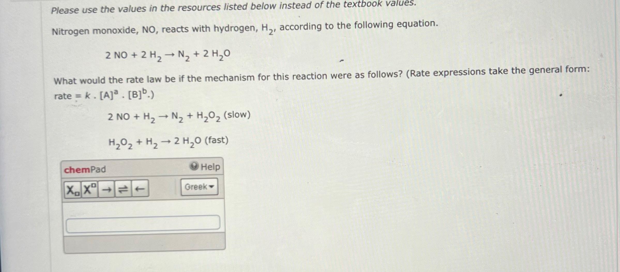 Solved Please use the values in the resources listed below | Chegg.com
