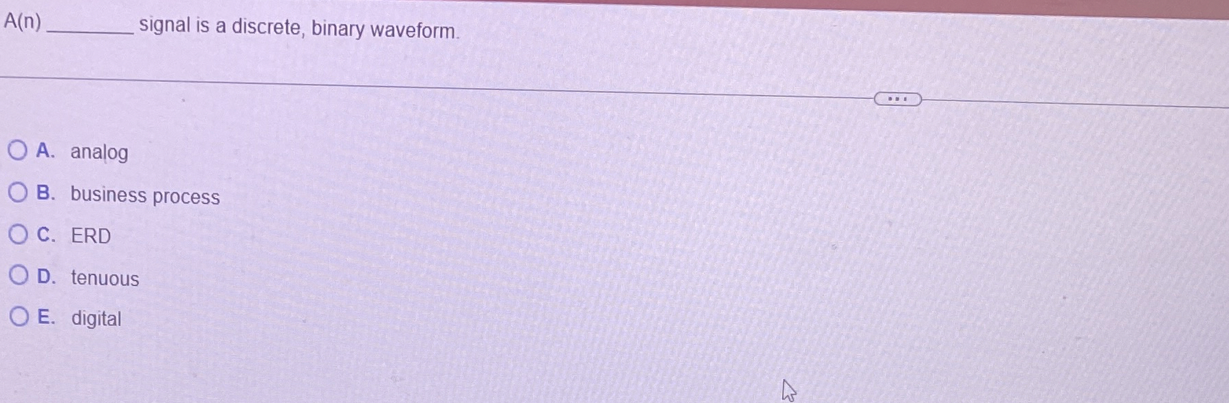 Solved A(n)signal is a discrete, binary waveform.A. | Chegg.com