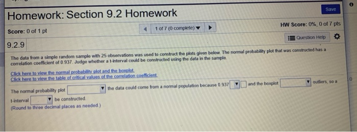 Solved Save Homework Section 9 2 Homework Hw Score 0 0