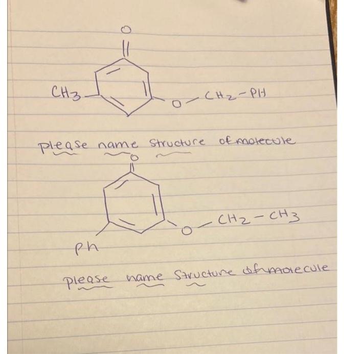 plense name structure ofmolecule please name | Chegg.com