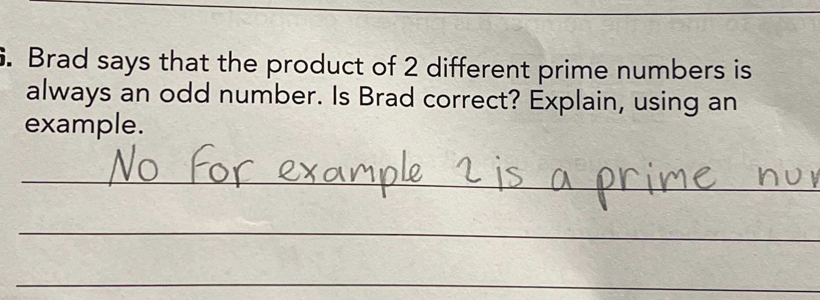 Solved Brad says that the product of 2 ﻿different prime | Chegg.com