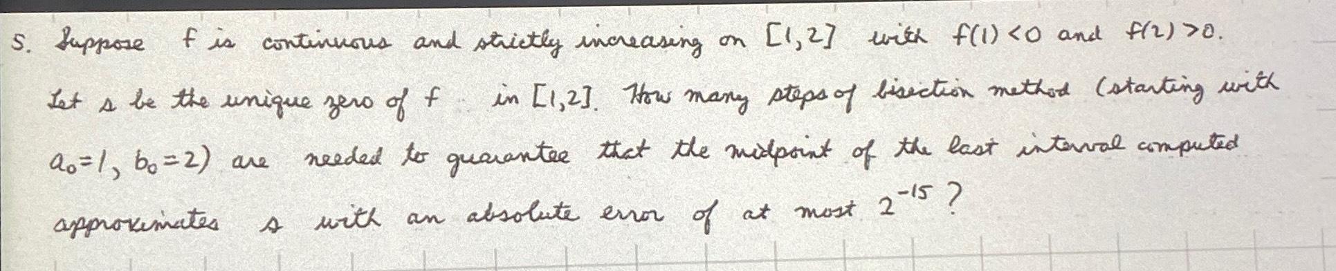 Solved Suppose f ﻿is continuous and strictly increasing on | Chegg.com