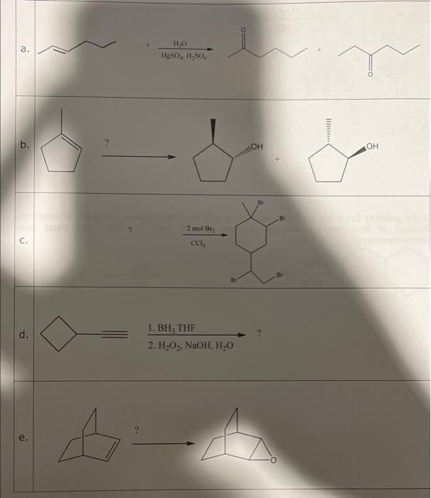 Solved 2.H2O2,NaOH,H2O 1. BH3 THF ? | Chegg.com