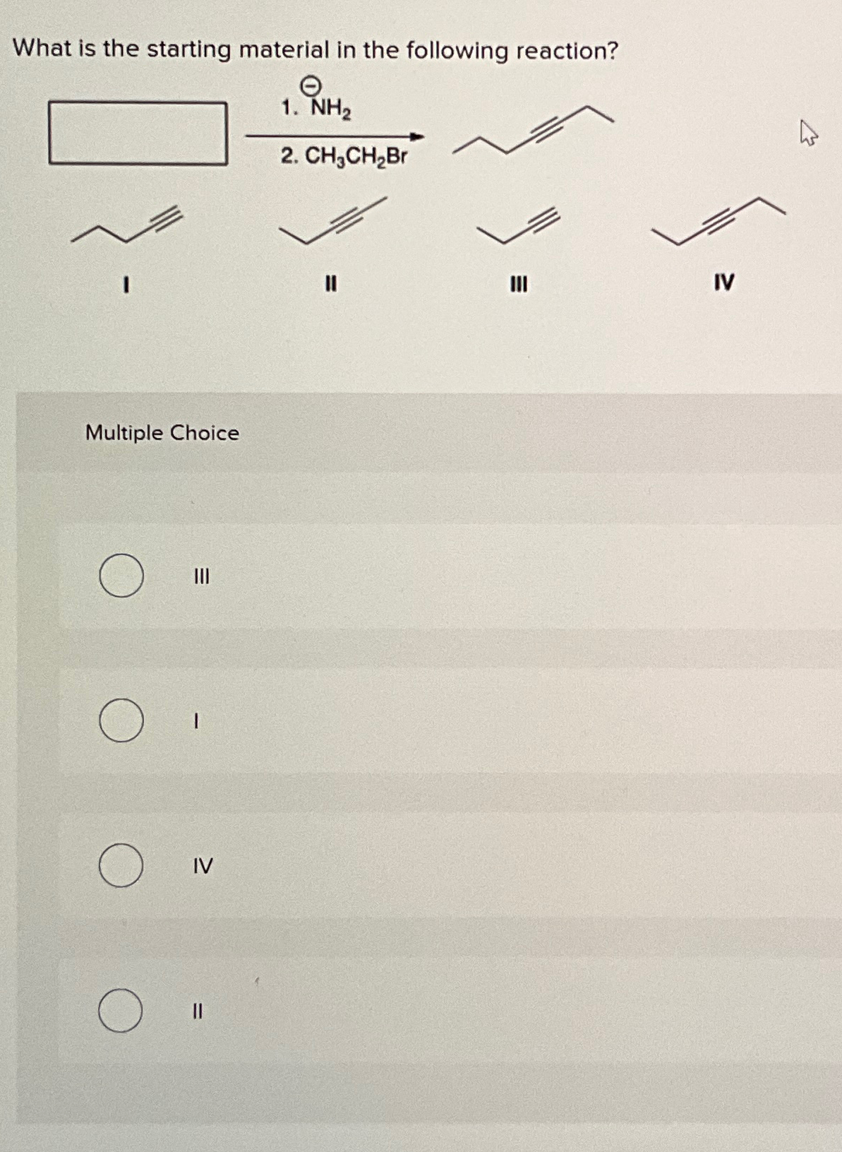 [Solved]: What is the starting material in the following rea
