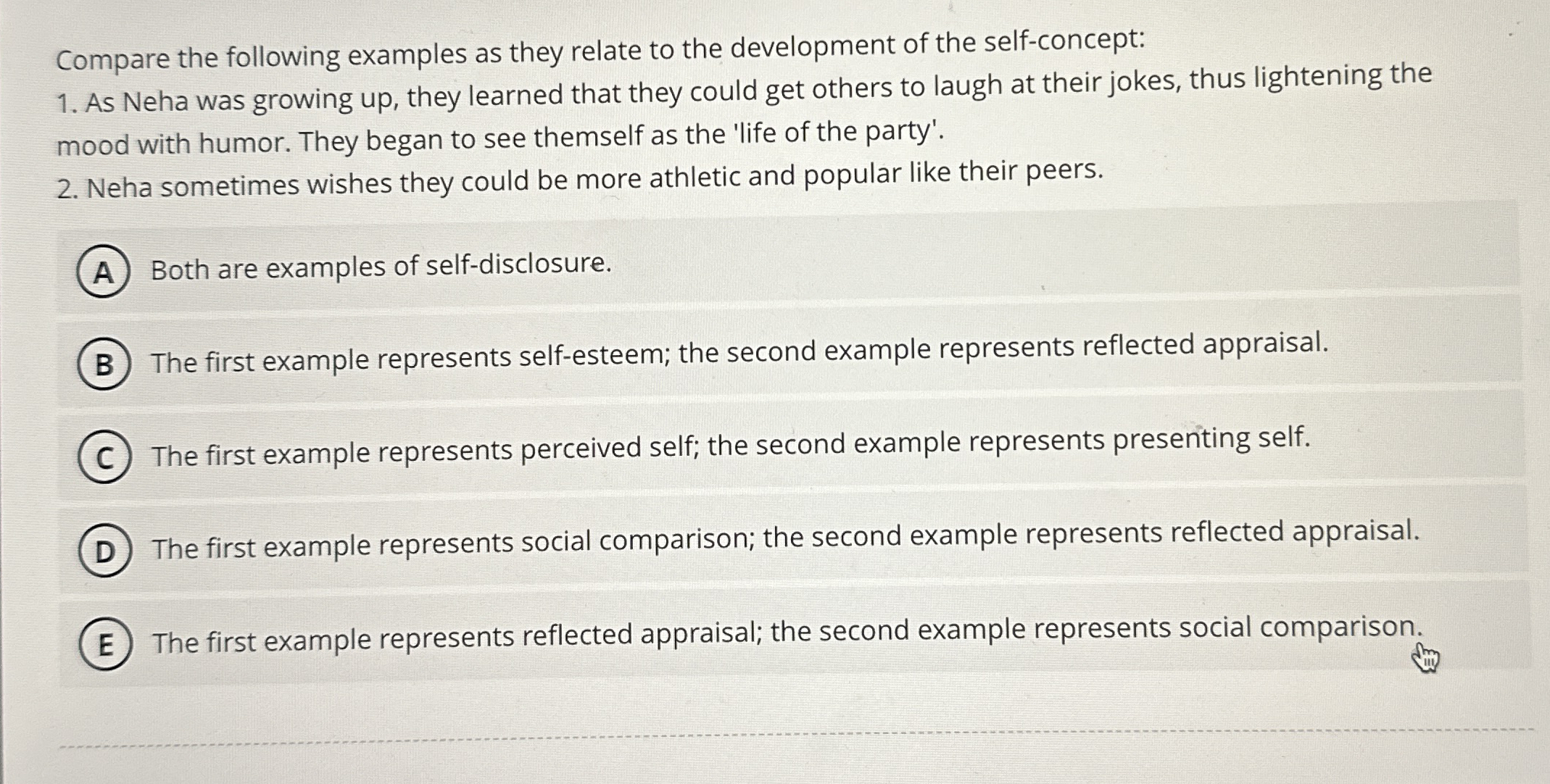 Compare the following examples as they relate to the | Chegg.com