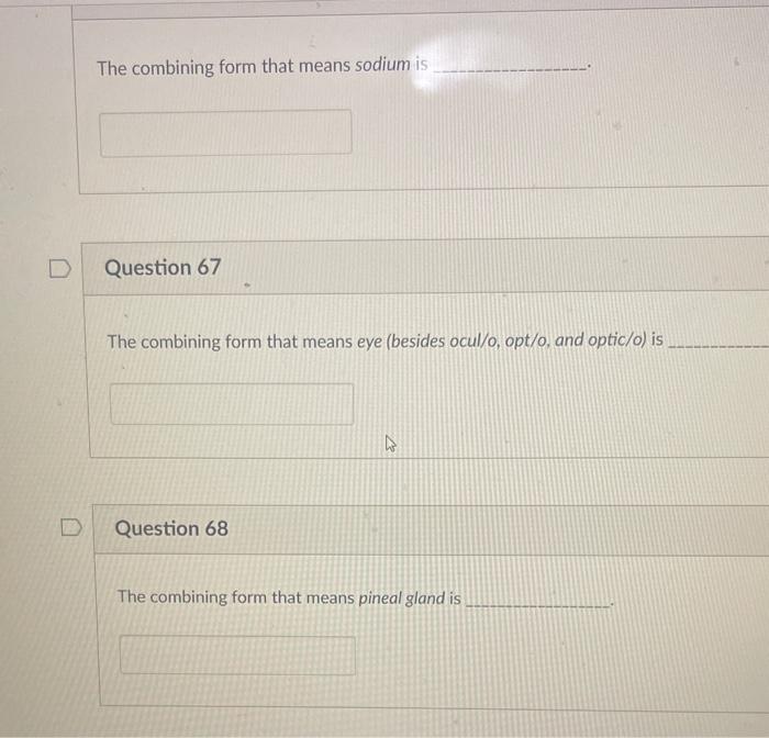 The combining form that means adrenal glands is | Chegg.com