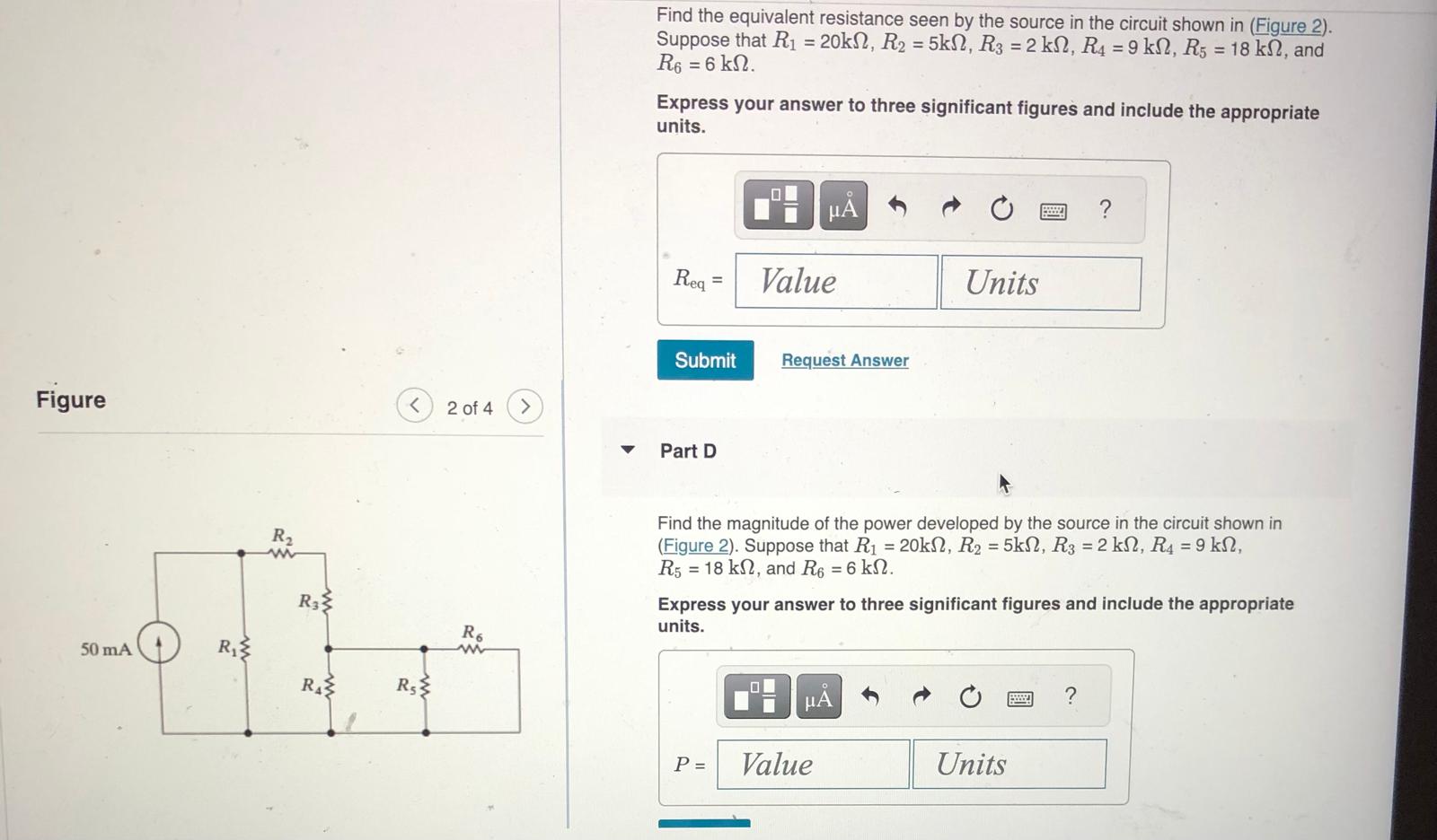 Solved Find the equivalent resistance seen by the source in | Chegg.com