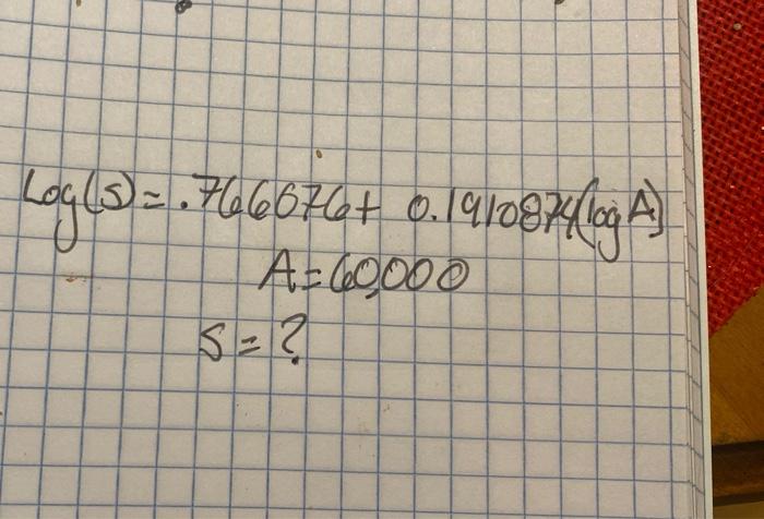 Solved cant remember hoe to get rid of log to solve for s | Chegg.com