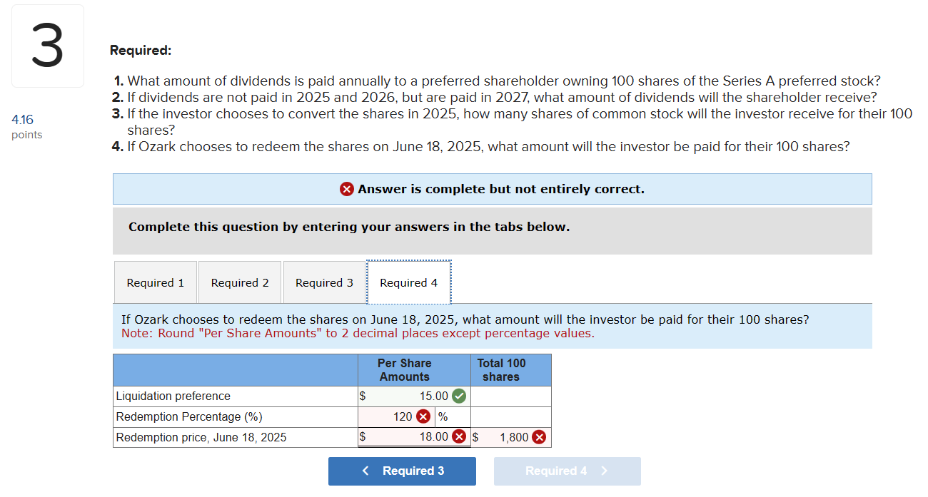 Solved Exercise 18-8 (Algo) ﻿Reporting preferred shares; | Chegg.com