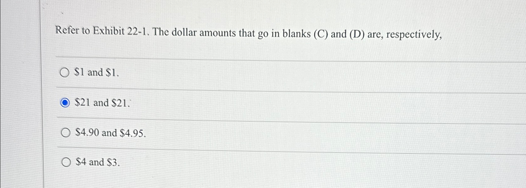 Solved Refer to Exhibit 22-1. ﻿The dollar amounts that go in | Chegg.com
