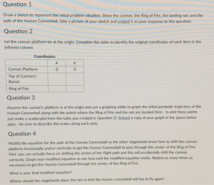 Solved The Human Cannonball Must Live to Fly Again The Human | Chegg.com