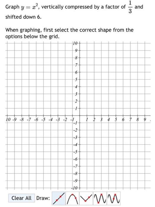 Solved Graph y=x2, vertically compressed by a factor of 31 | Chegg.com