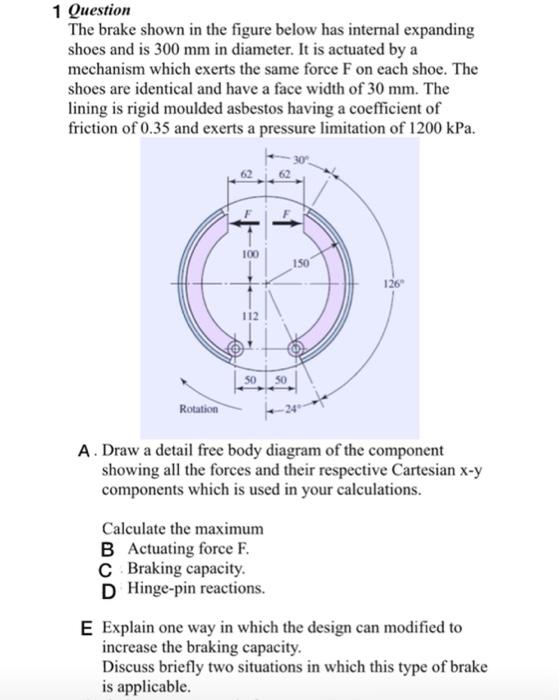 [Solved]: please show all workings 1 Question The brak