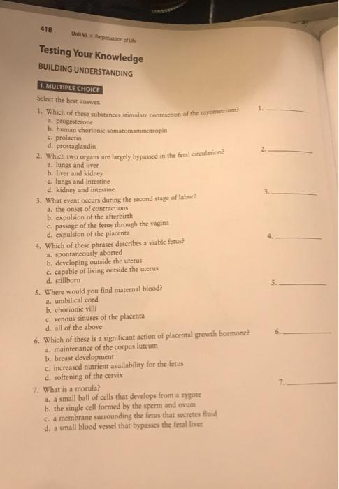 Solved in anall wened pouming the pulinonary artec the W. A | Chegg.com