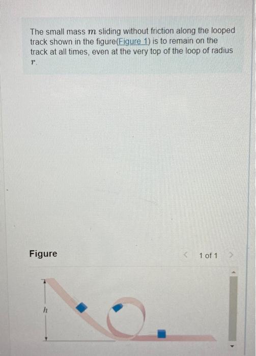 Solved The small mass m sliding without friction along the | Chegg.com