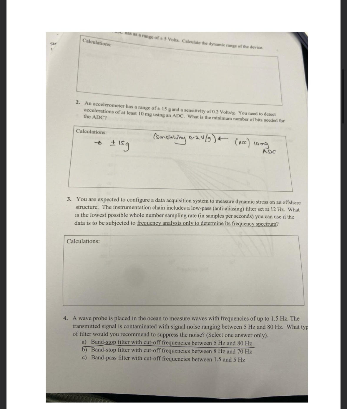 Solved You are expected to configure a data acquisition | Chegg.com